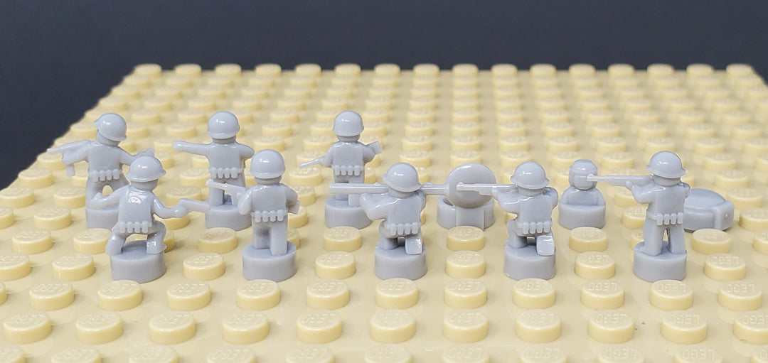 Nano Soldier Figures - Light Bluish Gray – Brick Mini