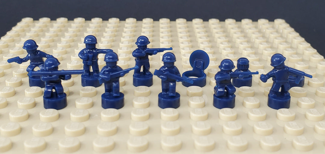 Nano Soldier Figures - Dark Blue – Brick Mini