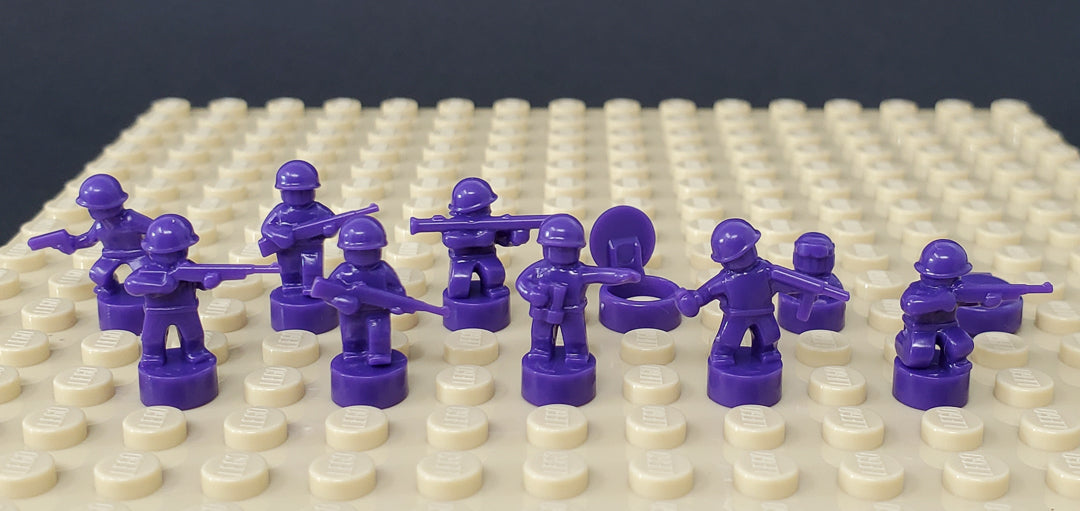 Nano Soldier Figures - Dark Purple – Brick Mini
