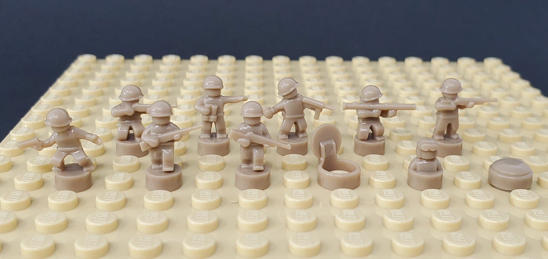 Nano Soldier Figures - Dark Tan – Brick Mini